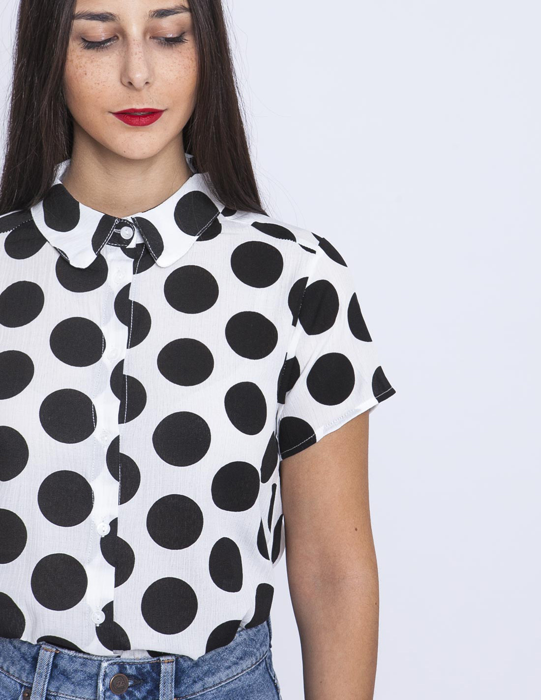 Comprar Camisa Lunares Negros Compañía Fantástica En Sommes Demode