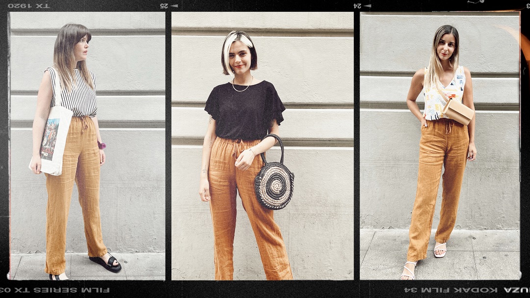 Elige este pantalón de lino color camel y no te arrepentirás: tres ...